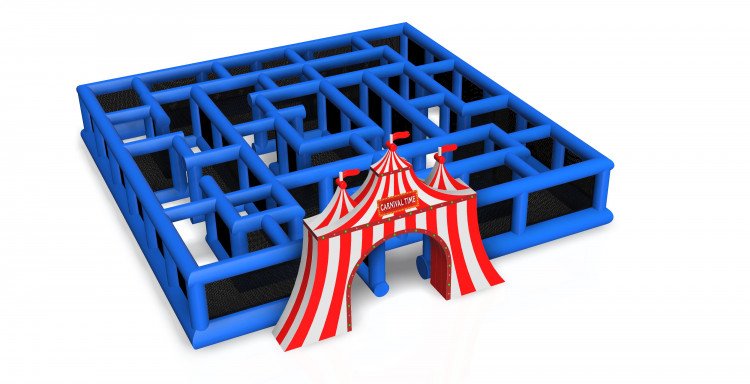 Carnival Maze 40' x 40' - Inflatable Adventures in Sacramento, CA