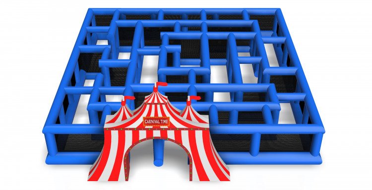 Carnival Maze 40' x 40' - Inflatable Adventures in Sacramento, CA